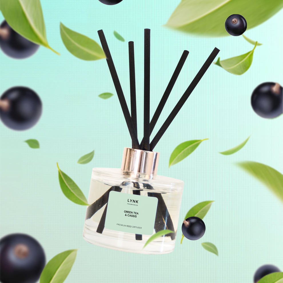 Green Tea & Cassis Reed Diffuser | Lynk Fragrance